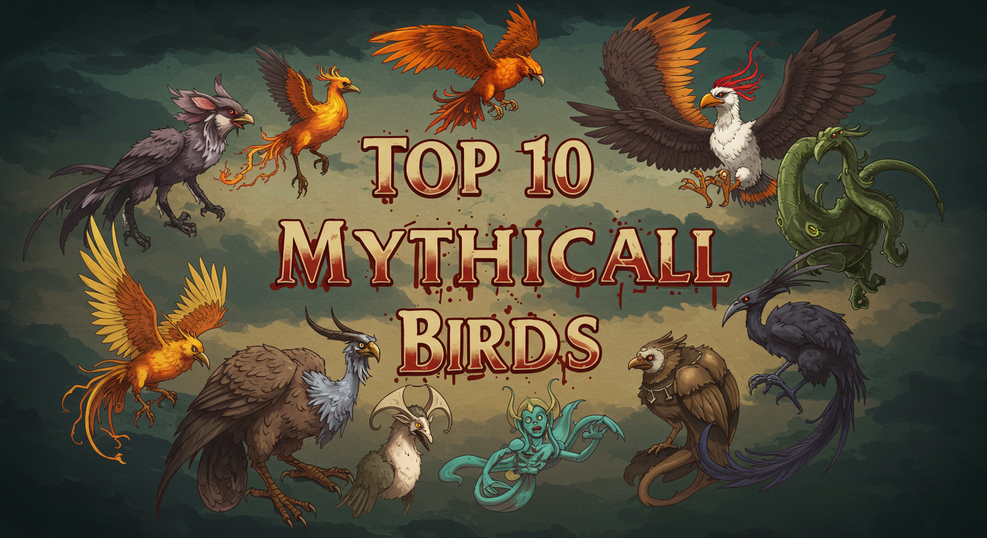 Top 10 Mythical Birds and Creatures!