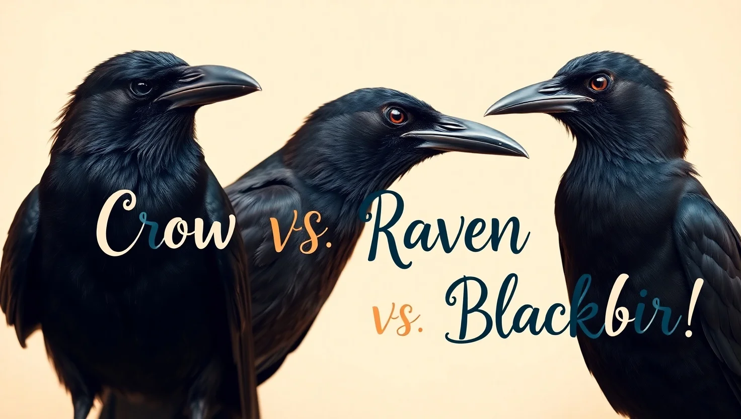 Crow vs Raven vs Blackbird Corvids – Spot the Differences!